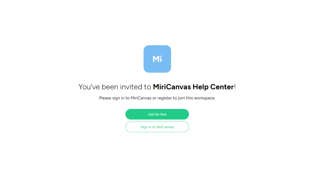 Inviting Workspace Members – Help center - MiriCanvas