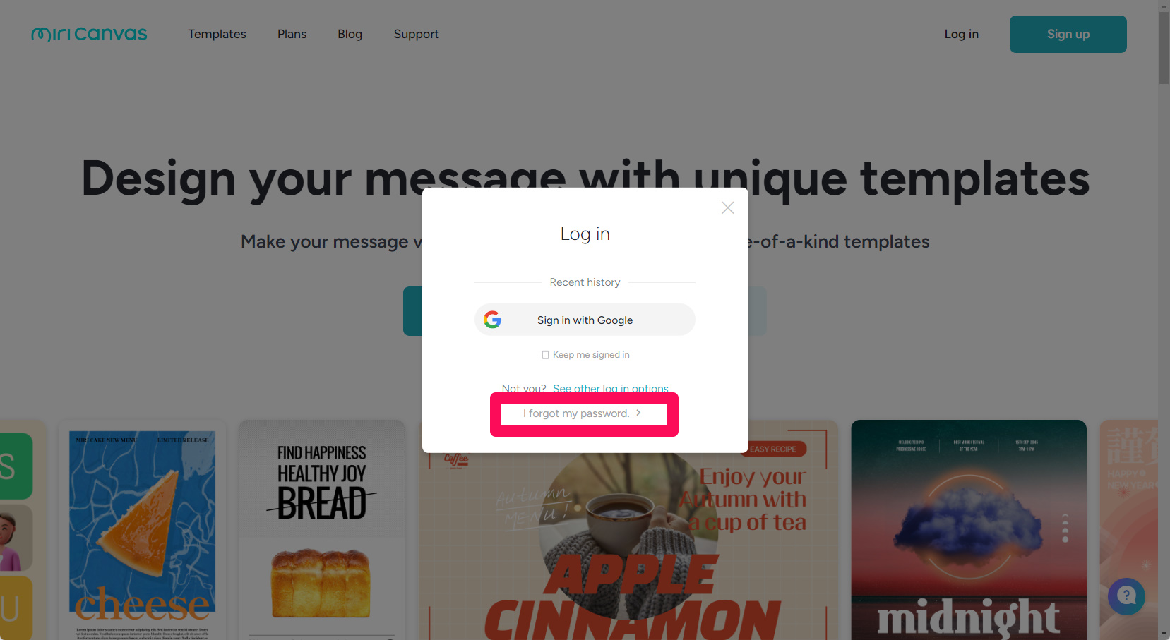 Q. How do I find the password? – Help center - MiriCanvas