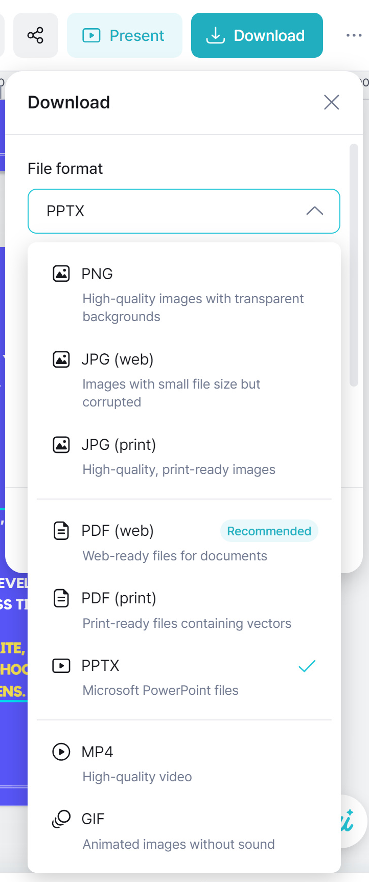 Download Guide – Help center - MiriCanvas