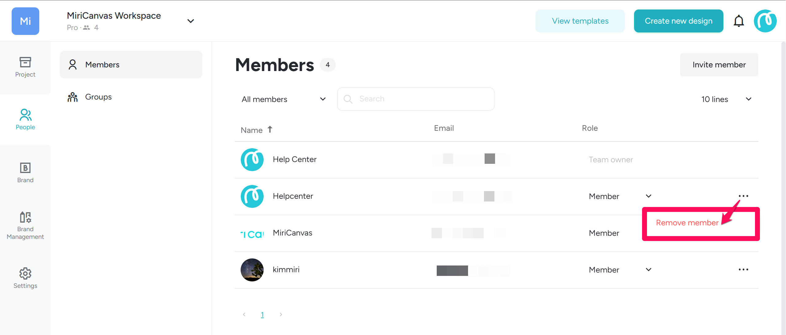 Manage workspace members and groups – Help center - MiriCanvas